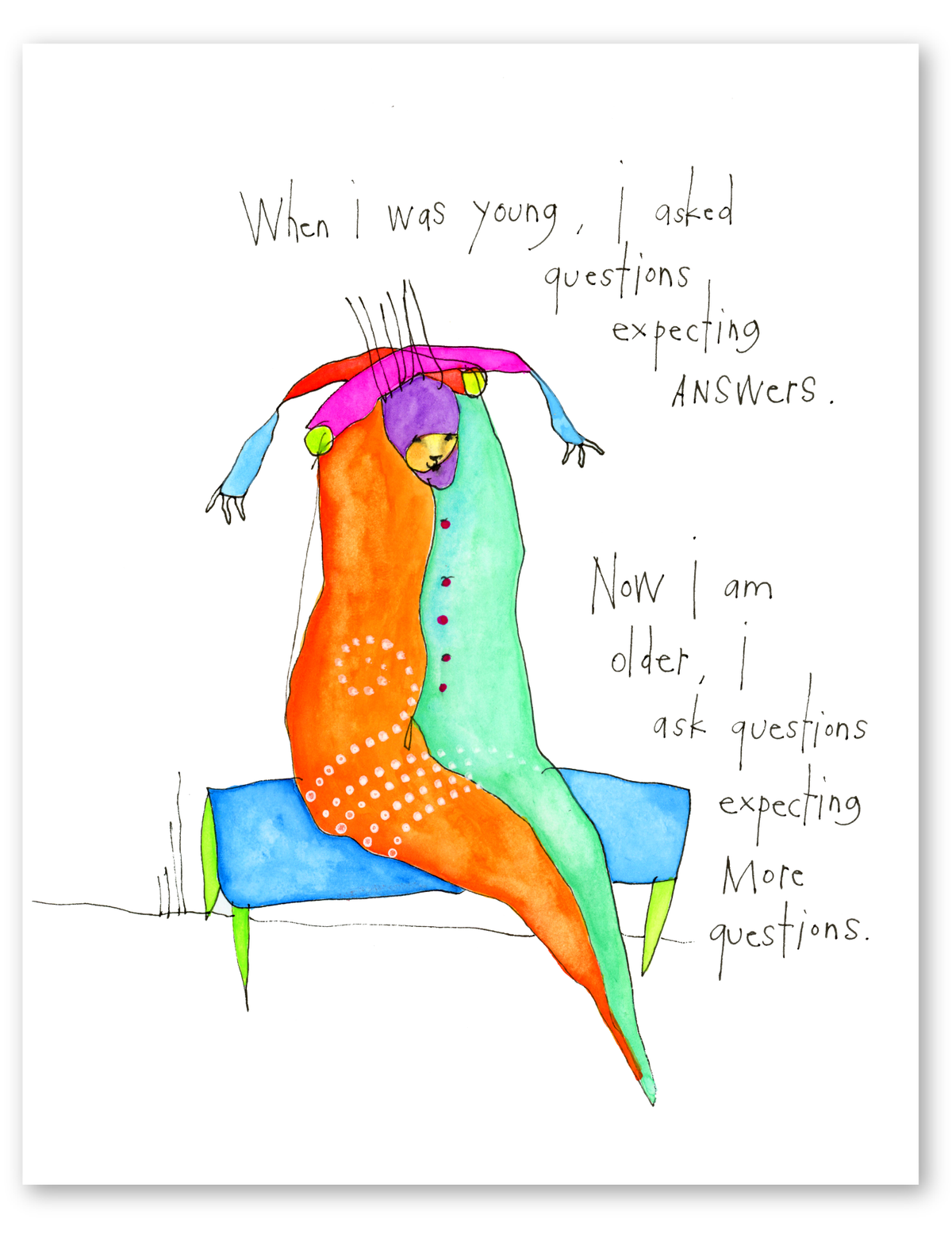 expectations art print – flying edna