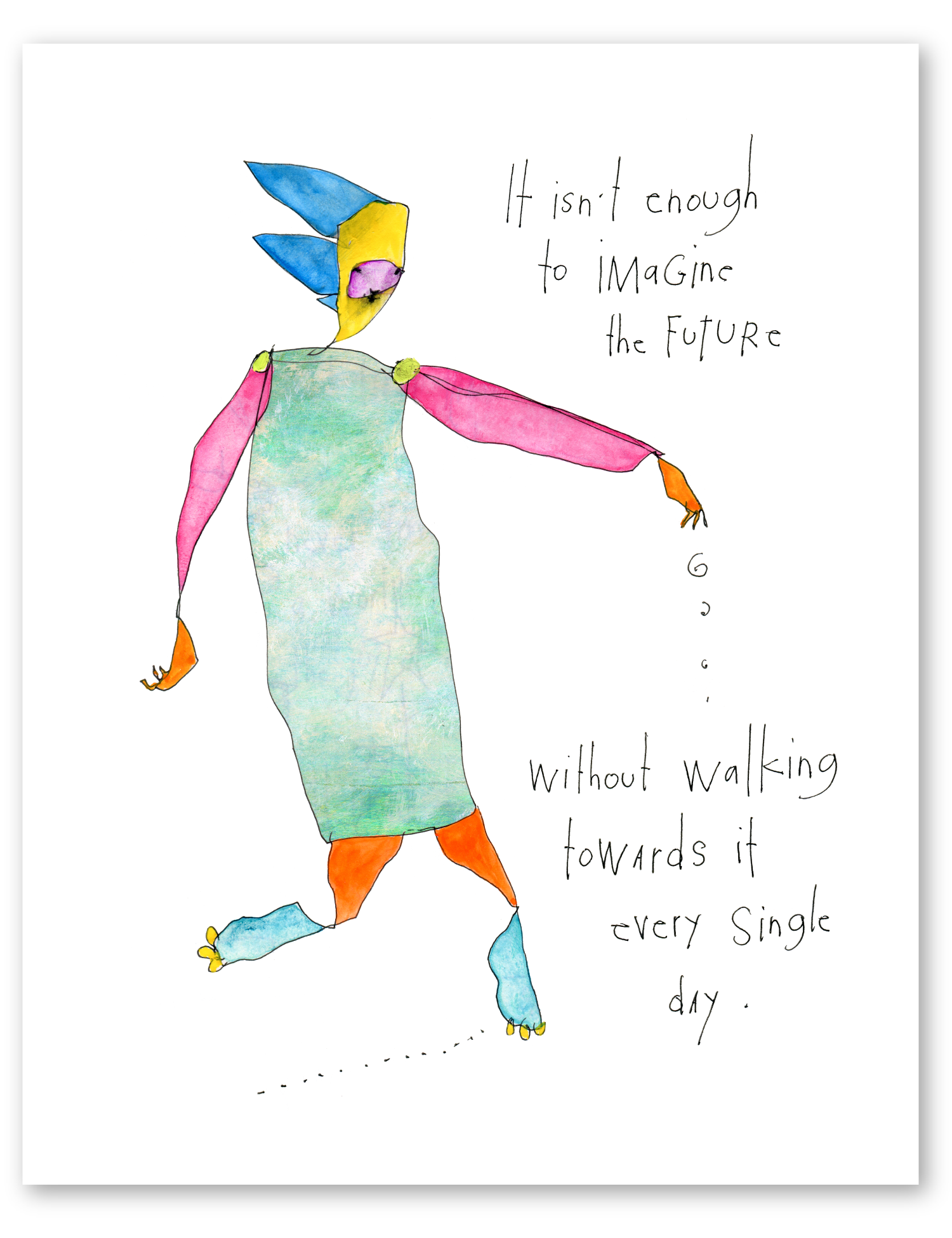 two step art print – flying edna